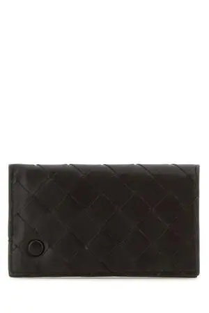 Bottega Veneta Dark Nappa Leather Card Holder - Brown