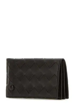 Bottega Veneta Dark Nappa Leather Card Holder - Brown