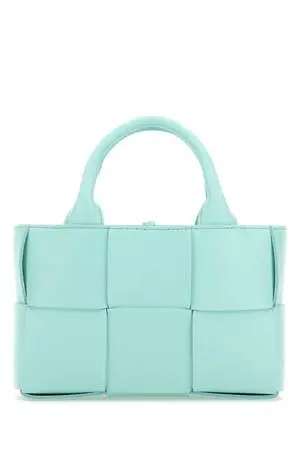Bottega Veneta Light- Leather Candy Arco Handbag - Blue