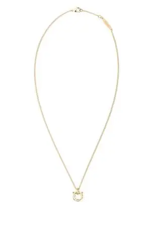 FERRAGAMO Metal Gancini Necklace - Gold