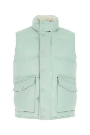 Alexander McQueen Alexander Mcqueen Men Sea Green Polyester Sleeveless Padded Jacket Green