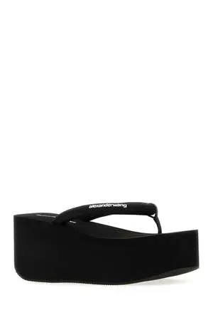 Alexander Wang Fabric Jenna Thong Slippers - Black