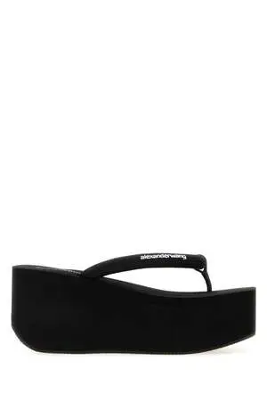 Alexander Wang Fabric Jenna Thong Slippers - Black