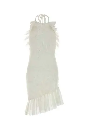 Blumarine Tulle Mini Dress - White