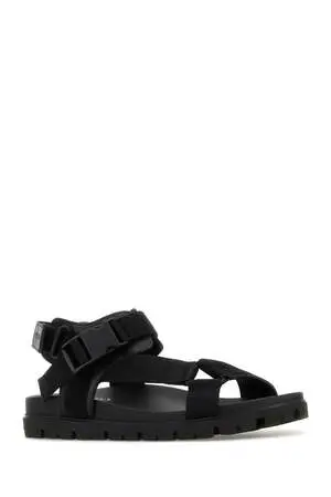 Prada Fabric And Suede Sandals