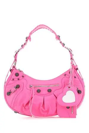 Balenciaga Fluo Nappa Leather Le Cagole S Shoulder Bag - Pink