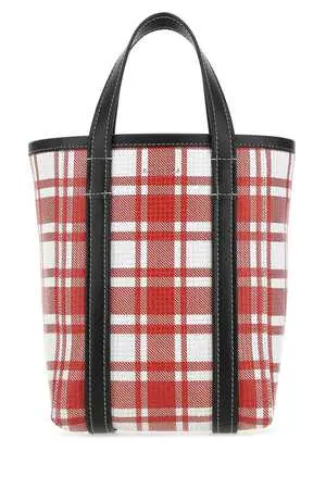 Balenciaga Printed Leather Small Barbes Shopping Bag - Multicolor