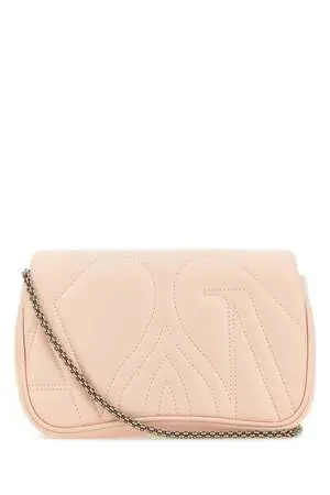 Alexander McQueen Pastel Leather Mini Seal Clutch - Pink