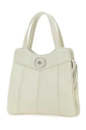 Gucci Chalk Leather Small Petite Gg Handbag
