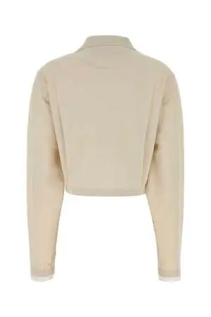Prada Sand Piquet Polo Shirt - Brown