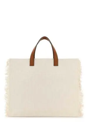 Fendi Embroidered Jacquard Ff Shopper Shopping Bag