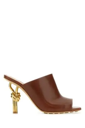 Bottega Veneta Nappa Leather Knot Mules - Brown