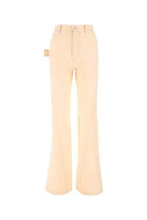 Bottega Veneta Peach Cotton Wide Leg Pant - Orange