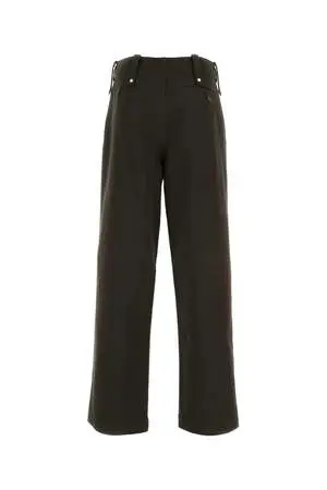 Burberry Chocolate Cotton Wide-leg Pant