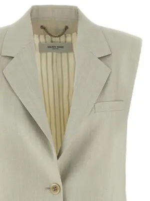 GOLDEN GOOSE Nicole Single-breasted Wool Blend Vest