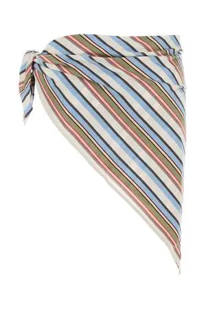 Prada Striped Cotton Sarong - Multicolor
