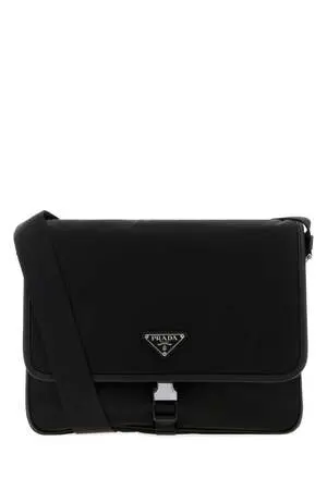 Prada Canvas Shopping Bag - Black