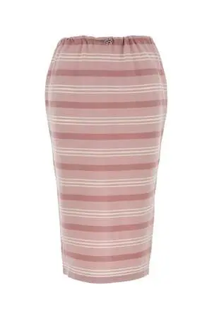 Prada Embroidered Piquet Skirt - Multicolor