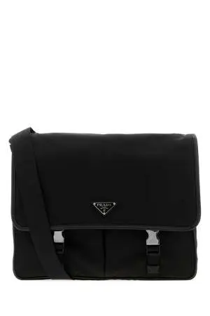 Prada Canvas Shopping Bag - Black
