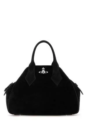 VIVIENNE WESTWOOD Suede Medium Yasmine Handbag - Black