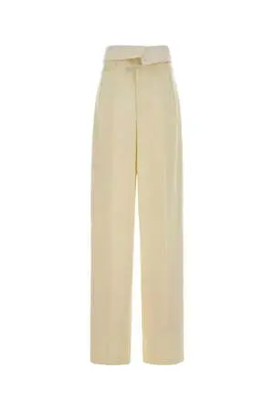 Carven Gabardine Orchid Pants - Yellow