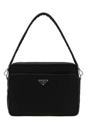 Prada Canvas Shopping Bag - Black