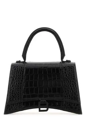 Balenciaga Leather Hourglass Handbag - Black