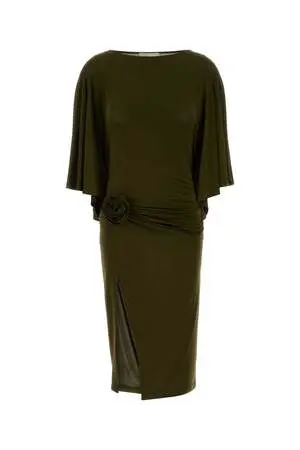 Blumarine Khaki Jersey Dress - Green