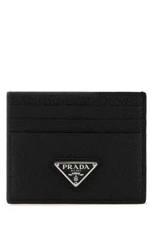 Prada Leather Card Holder - Black