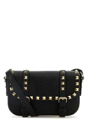 Valentino Garavani Leather Rockstud Crossbody Bag - Black