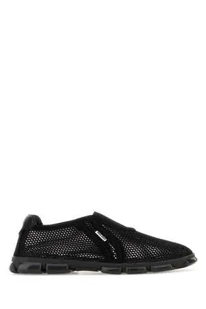Miu Miu Mesh Slip-ons - Black