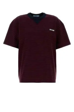 Prada Embroidered Cotton Oversize T-shirt - Multicolor