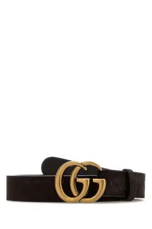 Gucci Dark Suede Belt - Brown