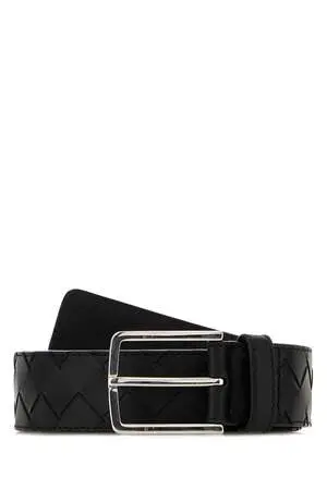 Bottega Veneta Leather Belt - Black