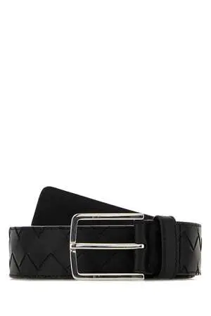 Bottega Veneta Leather Belt - Black