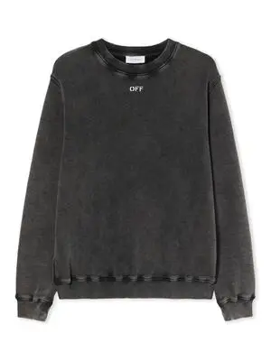 Off-White Check Flan Arrow Logo Sweatshirt