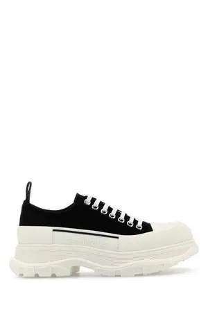 Alexander McQueen Canvas Tread Slick Sneakers - Black