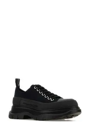 Alexander McQueen Canvas Tread Slick Sneakers - Black