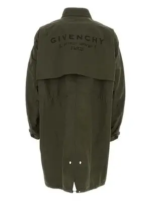 Givenchy Twisted Arm Cotton Parka - Green