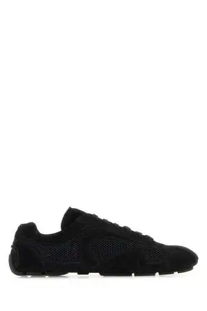 Prada Suede And Mesh Montecarlo Re-edition 2005 Sneakers - Black