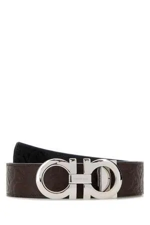 FERRAGAMO Leather Reversible Belt - Brown