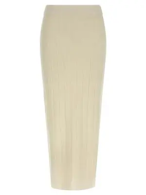 Max Mara Sante' Cashmere Midi Skirt - White