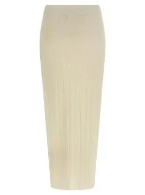 Max Mara Sante' Cashmere Midi Skirt - White