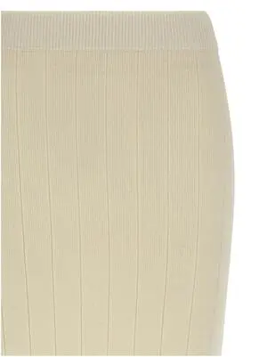 Max Mara Sante' Cashmere Midi Skirt - White