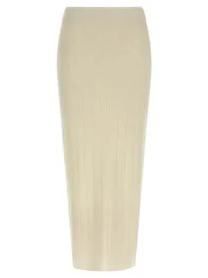 Max Mara Sante' Cashmere Midi Skirt - White