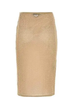 Prada Beige Mesh Skirt