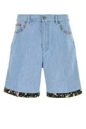 Valentino Garavani Denim Bermuda Shorts - Blue