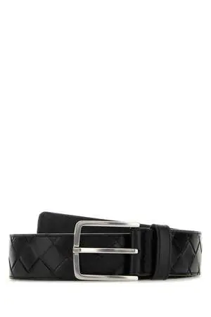 Bottega Veneta Leather Belt - Black
