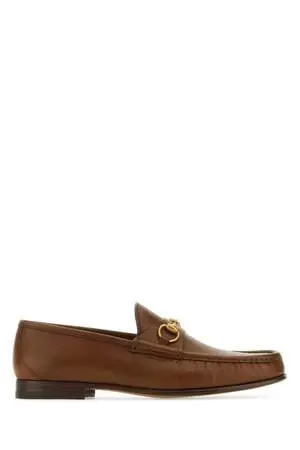 Gucci Leather Loafers - Brown