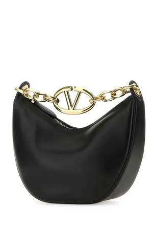 Valentino Garavani Small Hobo Vlogo Moon Handbag - Black